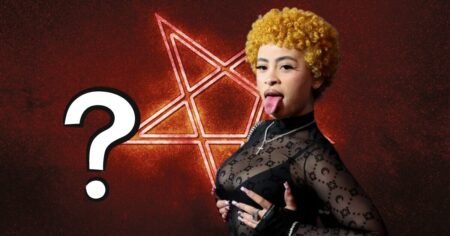 Did Ice Spice Make Satanic Signs/Wear An Upside Down Cross At The Super ...